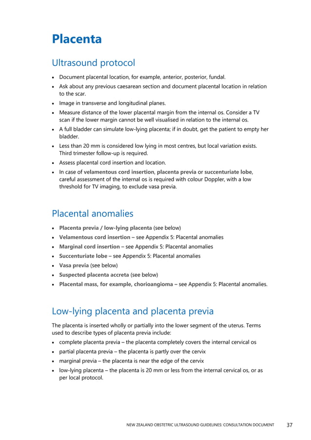 New zealand obstetric ultrasound guidelines consultation document mar ...
