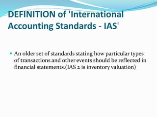 IAS accounting final presentation | PPT