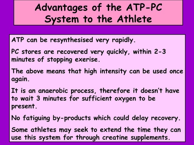 Atp-pc system | PPT | Chemistry | Science