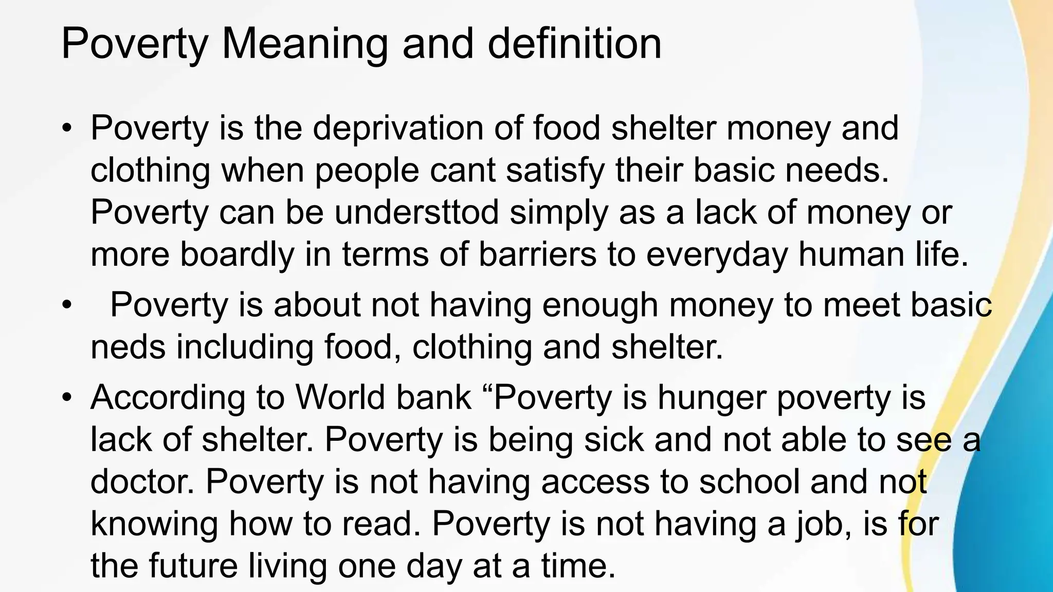 Poverty and its measurement | PPTX