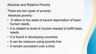 Poverty and its measurement | PPTX