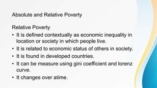 Poverty and its measurement | PPTX