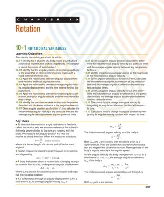 Fundamentals of Physics "ROTATION" | PDF