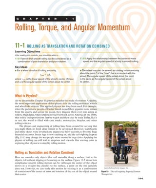 Fundamentals of Physics "ROLLING, TORQUE, AND ANGULAR MOMENTUM" | PDF