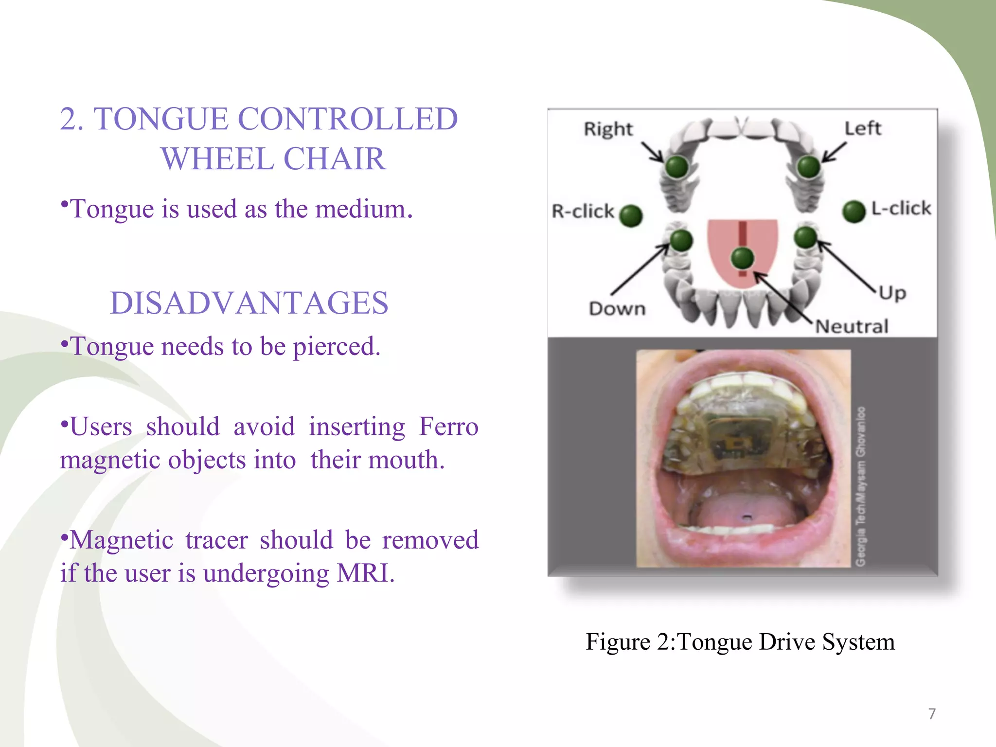 HEAD MOTION CONTROLLED BY WHEELCHAIR | PPT