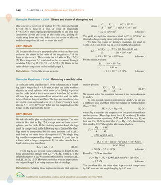 Fundamentals of Physics "EQUILIBRIUM AND ELASTICITY" | PDF