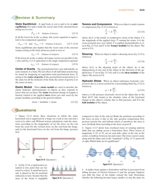 Fundamentals of Physics "EQUILIBRIUM AND ELASTICITY" | PDF