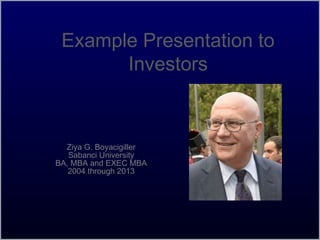 New 12 example investor presentation | PPT