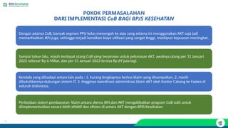 manfaat cob pada pelayanan kesehatan bagi tenaga kerja | PPTX