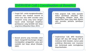 manfaat cob pada pelayanan kesehatan bagi tenaga kerja | PPTX