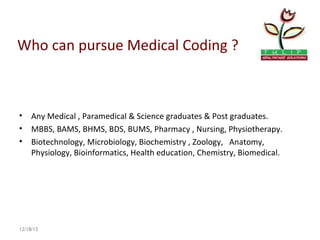 Tulip Healthcare Introduction to Medical coding | PPT