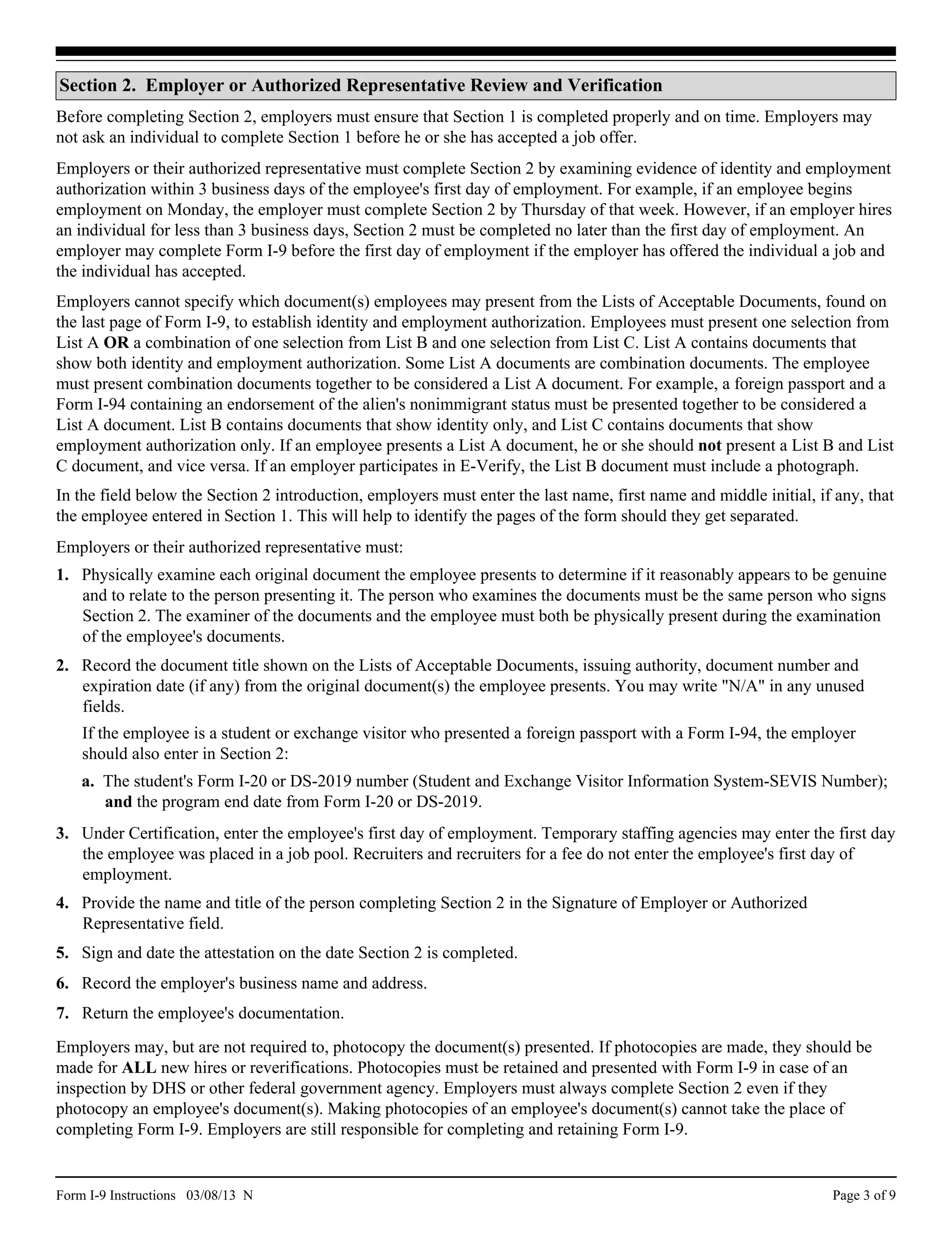 New 2013 Form I-9 | PDF