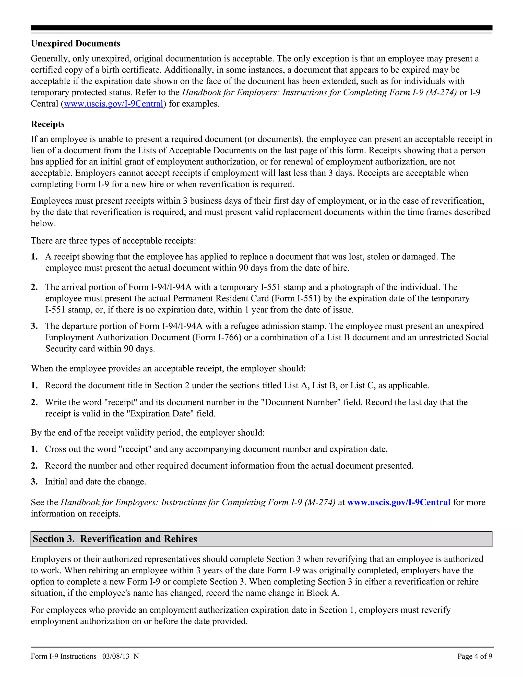 New 2013 Form I-9 | PDF