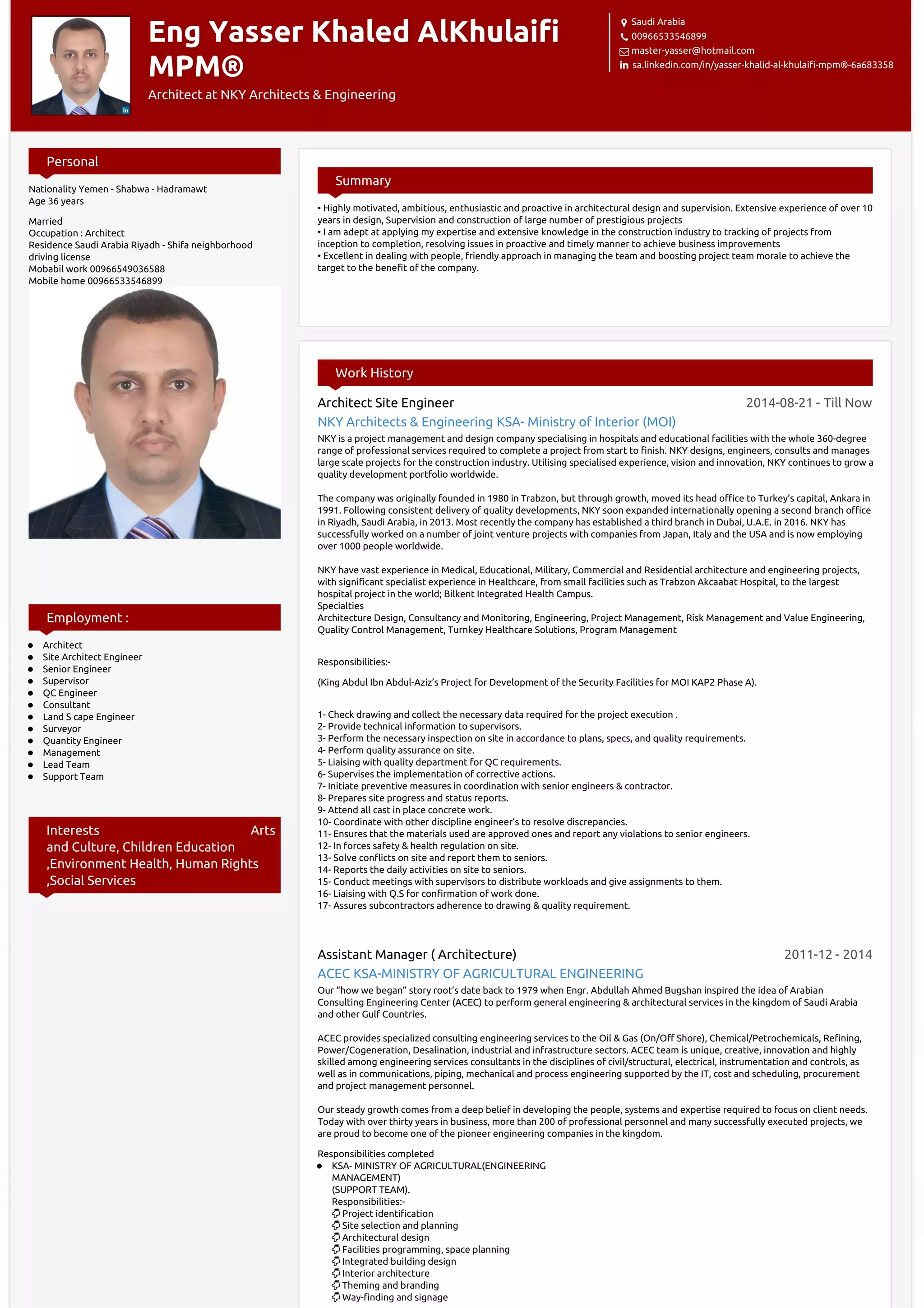 Yasser Alkhulaifi CV With experience certificates | PDF