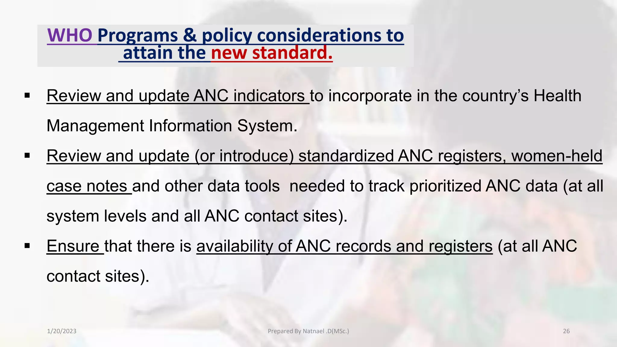 New 2016 ANC Model Applicability in Ethiopia (ppt): Natnael Dechasa ...