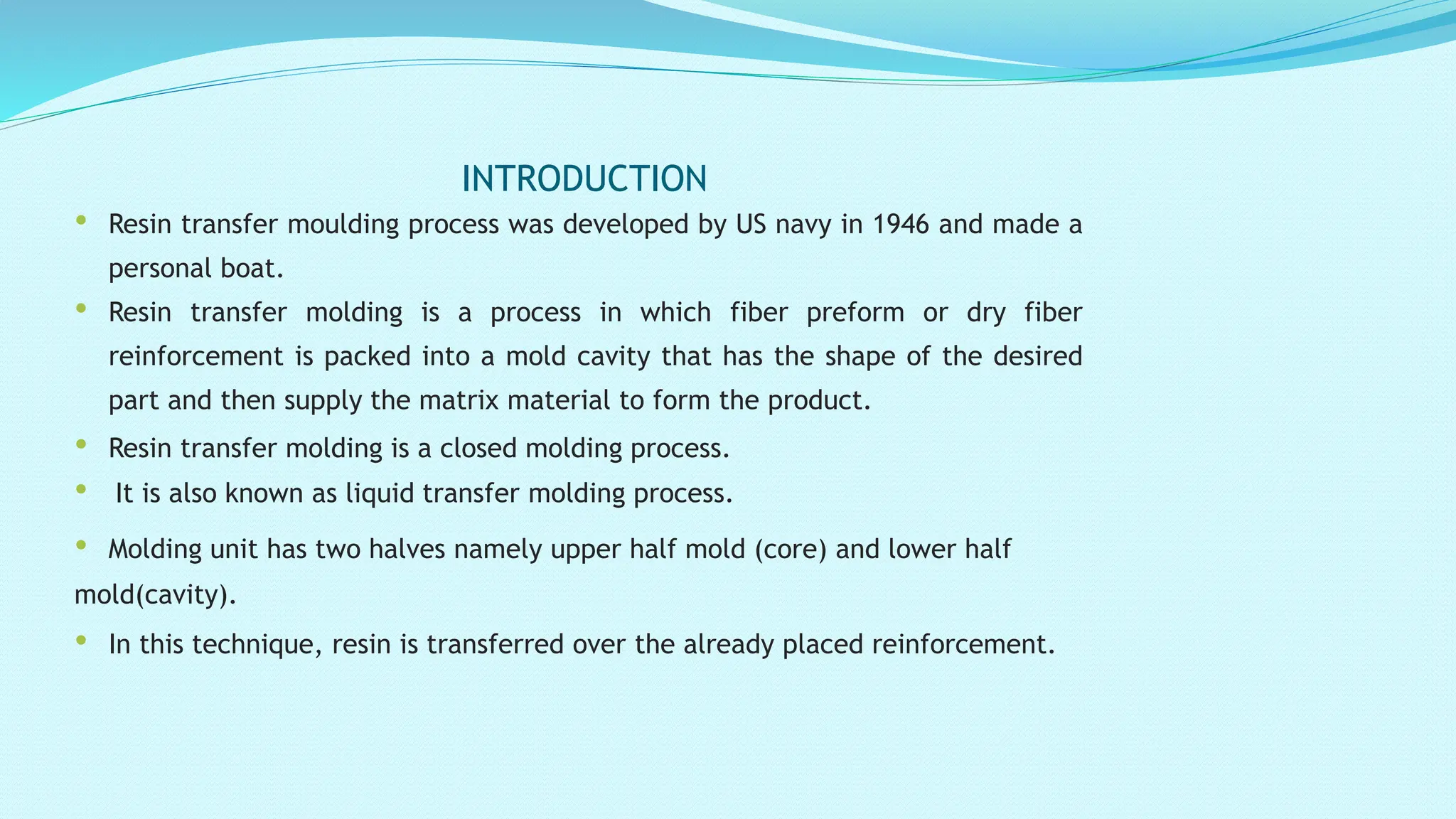 Resin tranfer moulding in composite materials | PPTX