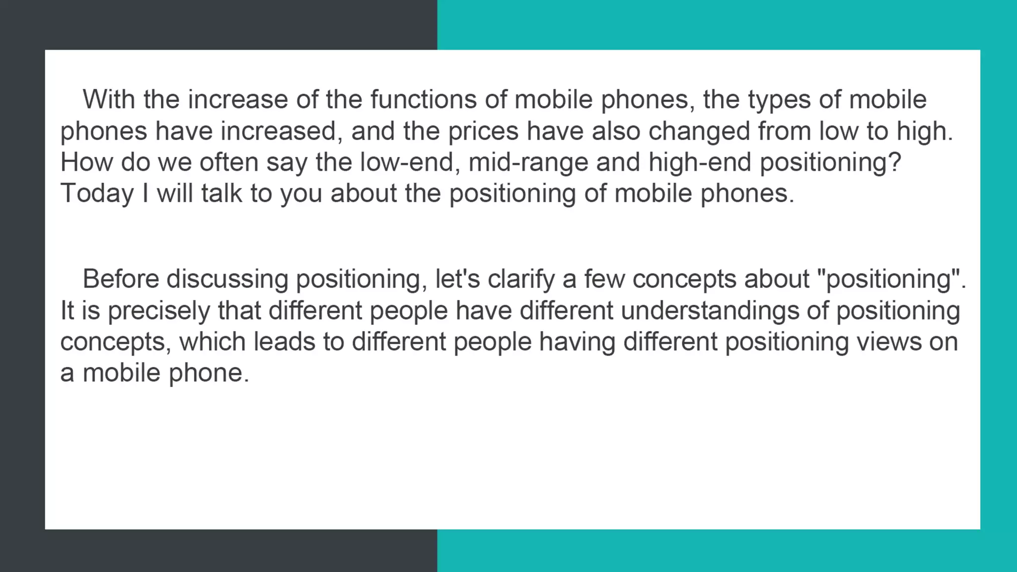 How to classify low, medium and high-end mobile phones? | PPT