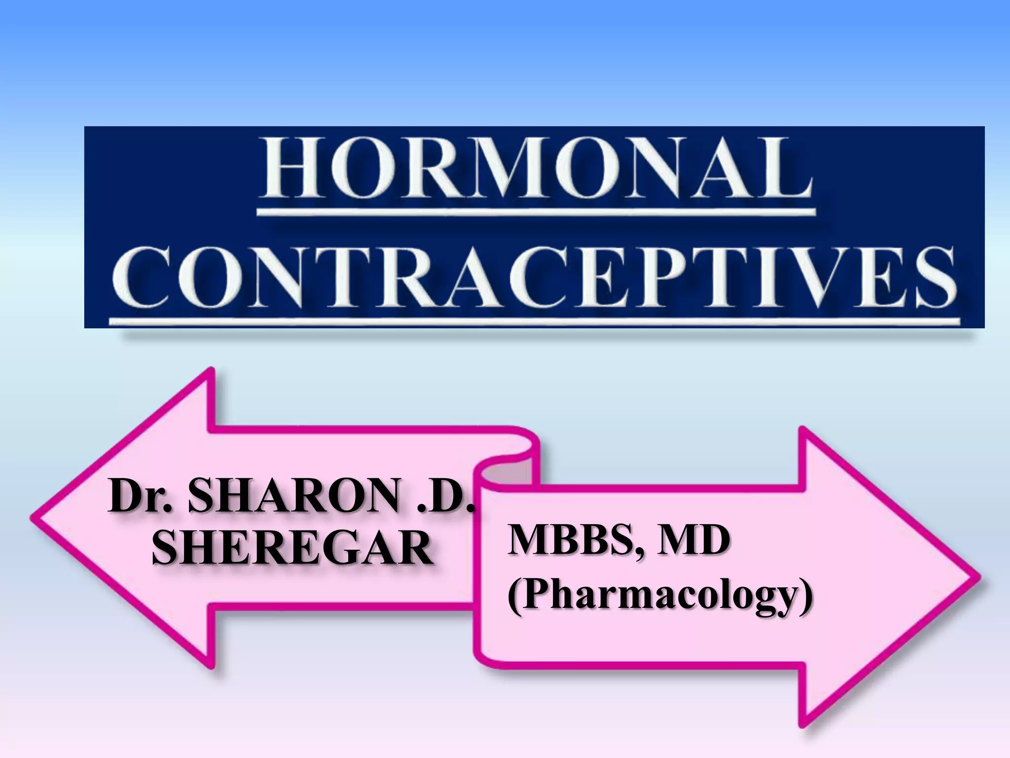 HORMONAL CONTRACEPTIVES | PPTX