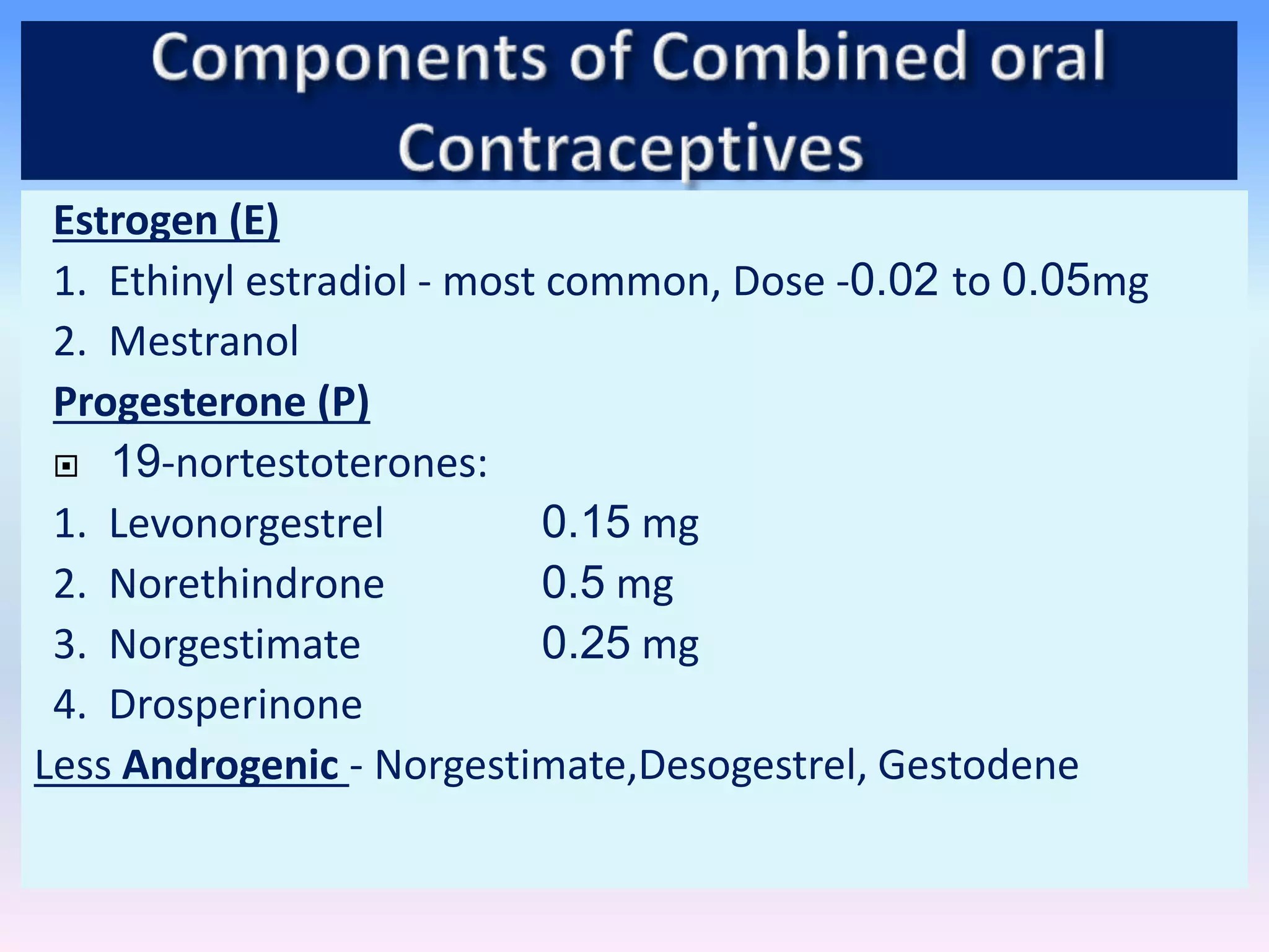 HORMONAL CONTRACEPTIVES | PPTX