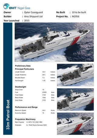 New 30 knot, 33m patrol boat | PDF | Cruises | Travel Type