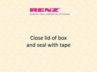Repacking of Renz 360 in new style box | PPT
