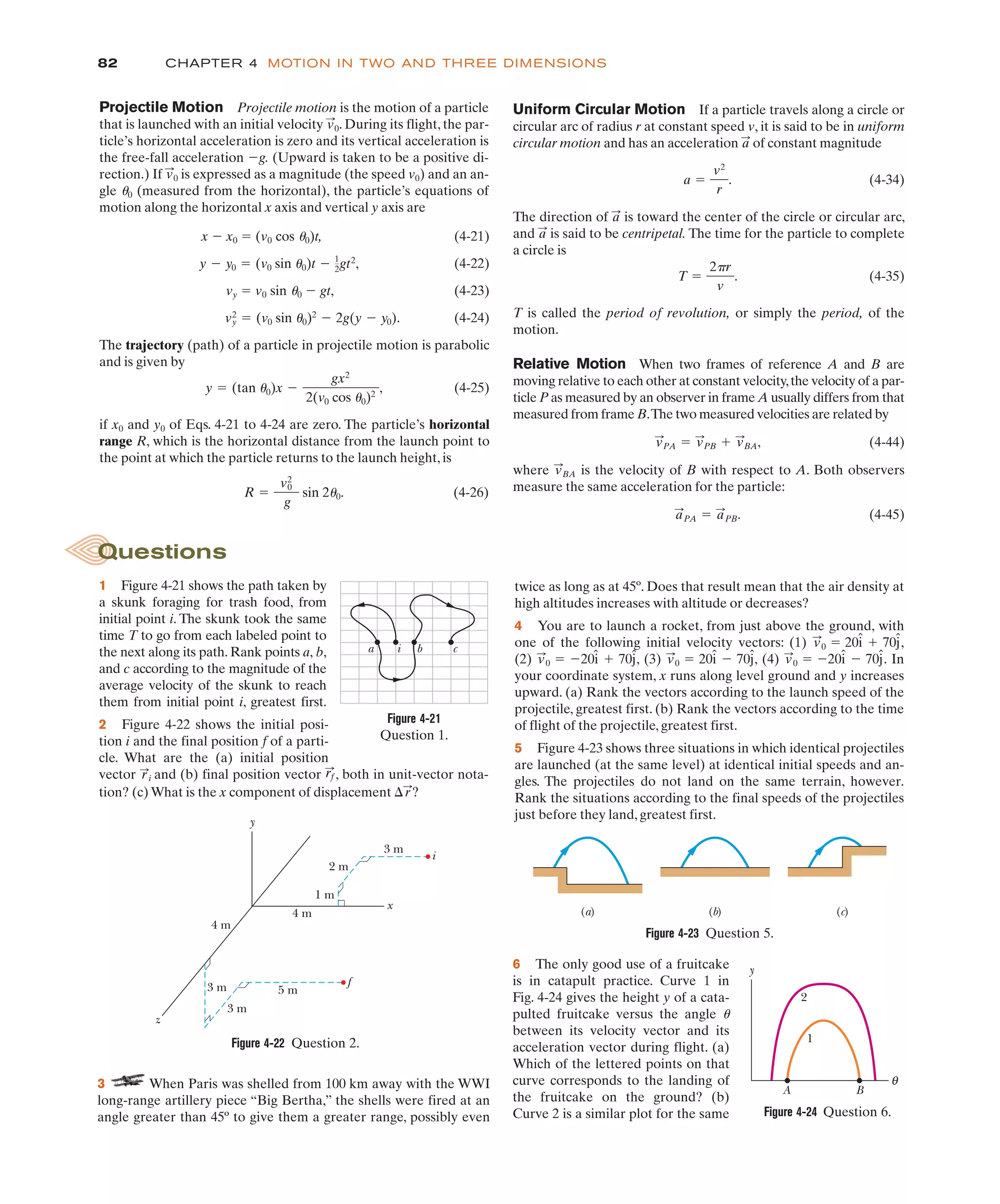 Fundamentals of Physics "MOTION IN TWO AND THREE DIMENSIONS" | PDF