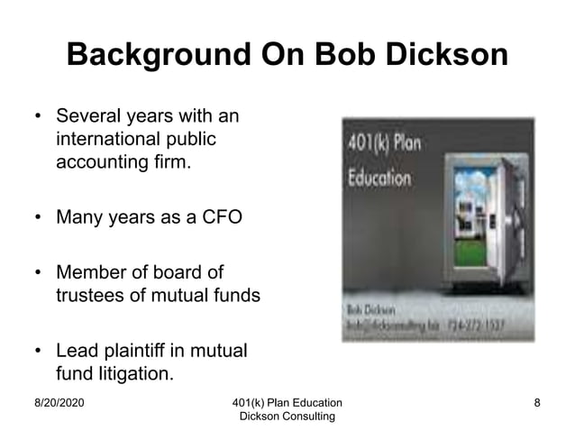 401k Education | PPT | Business Accounting & Finance | Business