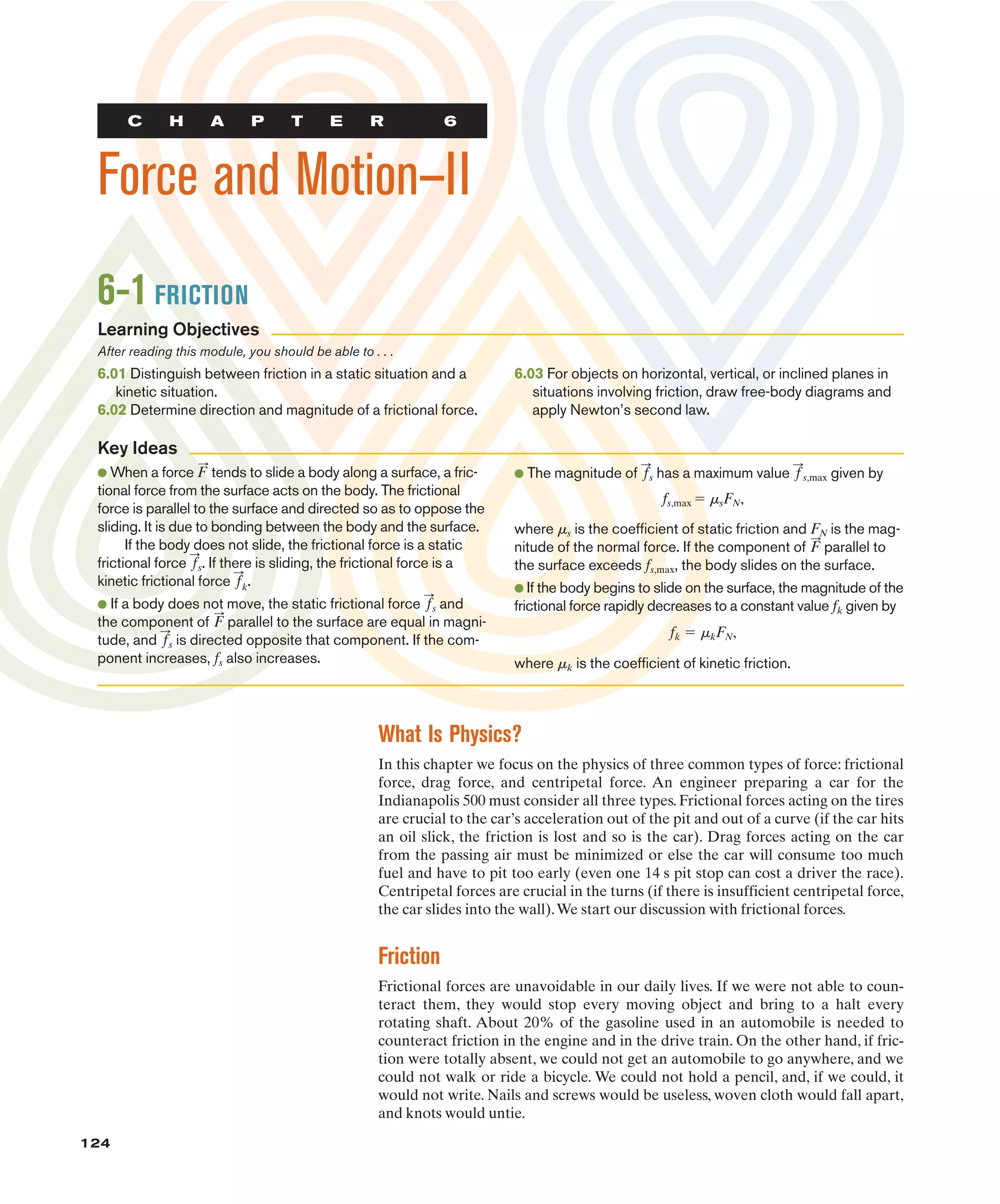 Fundamental Of Physics (FORCE AND MOTION-II) | PDF