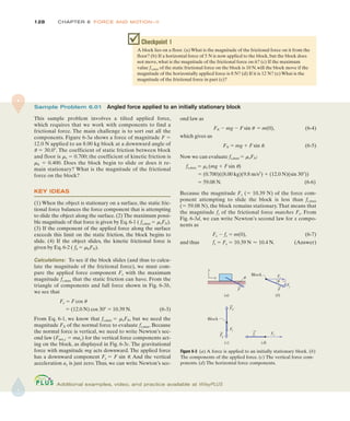 Fundamental Of Physics (FORCE AND MOTION-II) | PDF