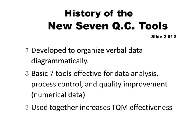 New 7 management tools | PPTX | Technology & Computing