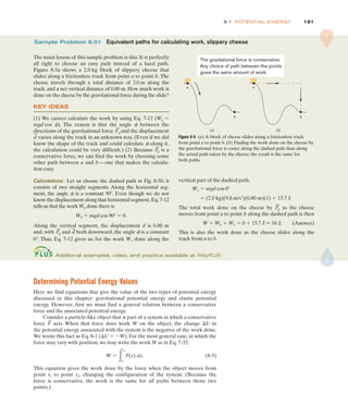 Fundamental of Physics "Potential Energy and Conservation of Energy" | PDF