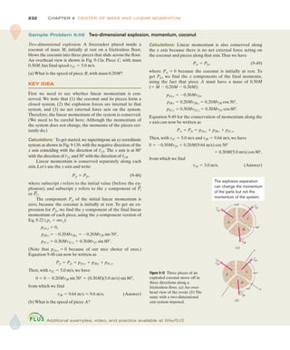 Fundamentasl of Physics "CENTER OF MASS AND LINEAR MOMENTUM" | PDF