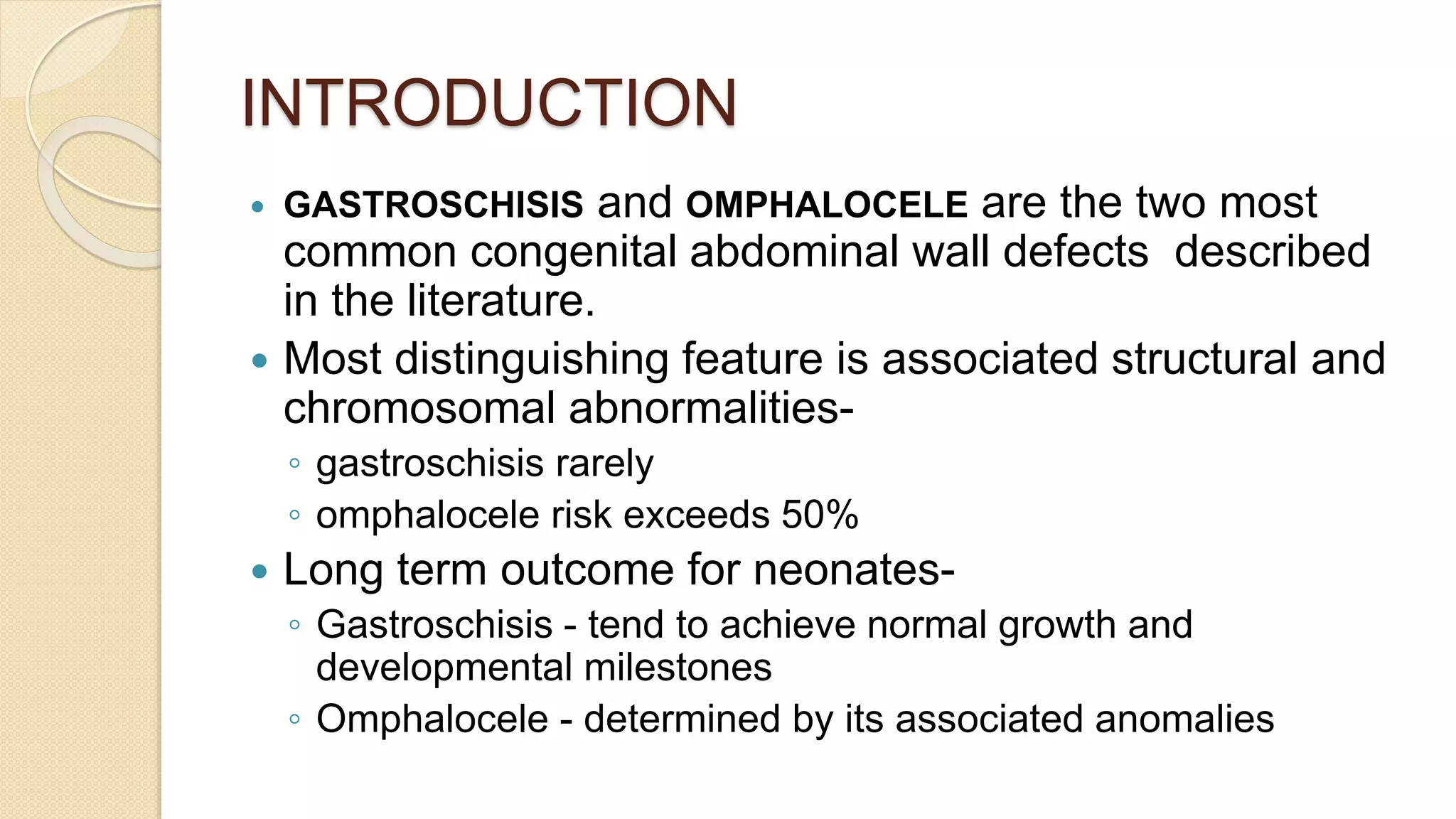 abdominal wall defect | PPTX