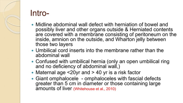 abdominal wall defect | PPTX