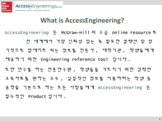 McGraw-Hill access engineering 매뉴얼 | PPT
