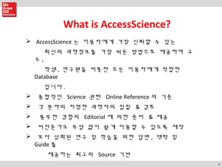 McGraw-Hill access science 매뉴얼 | PPT