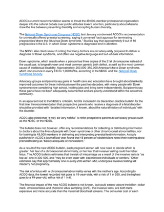 New acog guidelines prenatal testing | DOCX