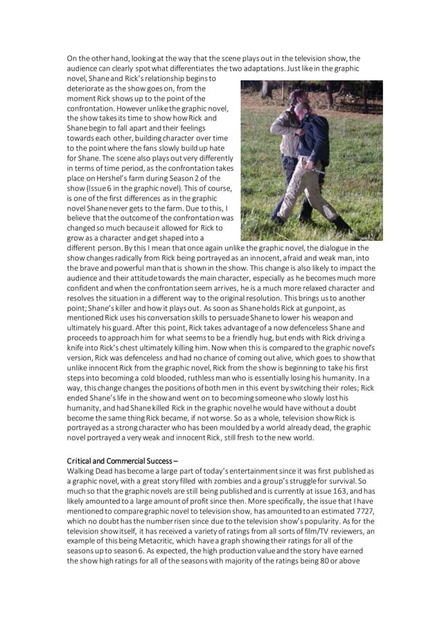 Walking Dead Graphic Novel and TV Show | PDF