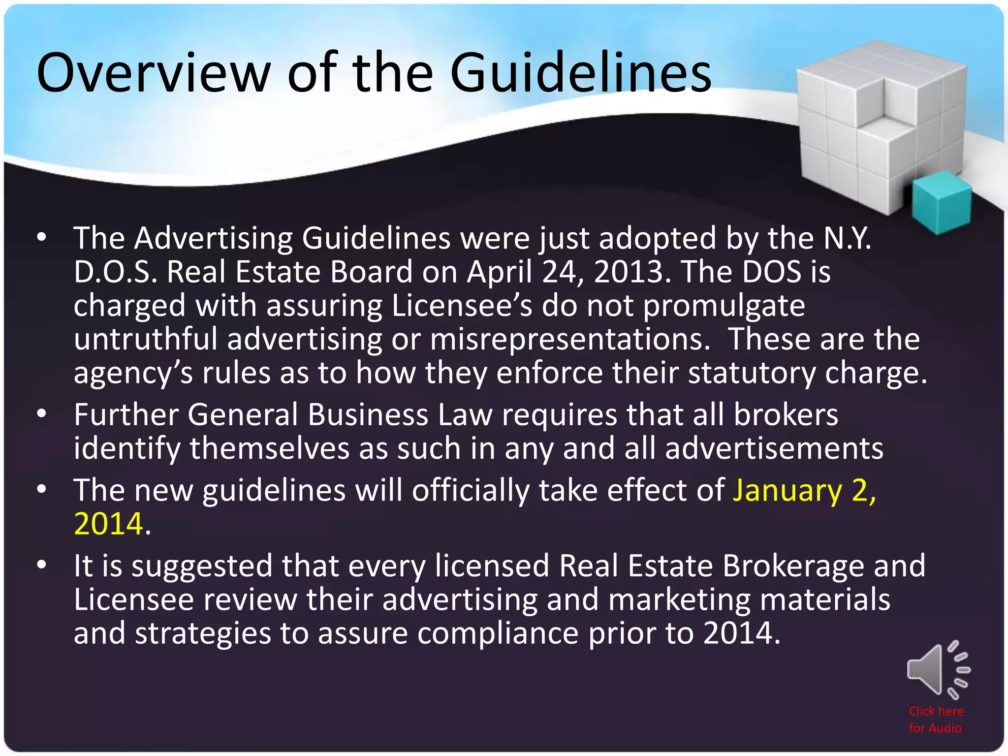 New ad guidelines 2014 | PPTX