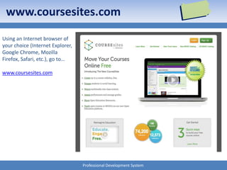 New Administrator Training - Getting Started in CourseSites | PPT