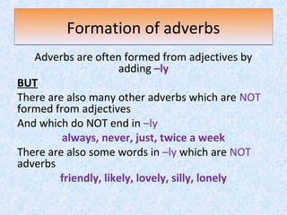 New adverbs and adverbial phrases | PPT