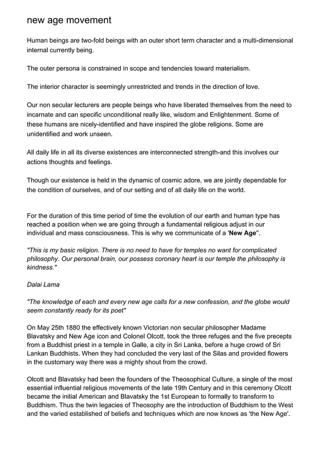 new age movement | PDF