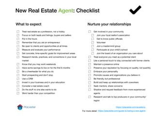 New Real Estate Agent Checklist | PPT