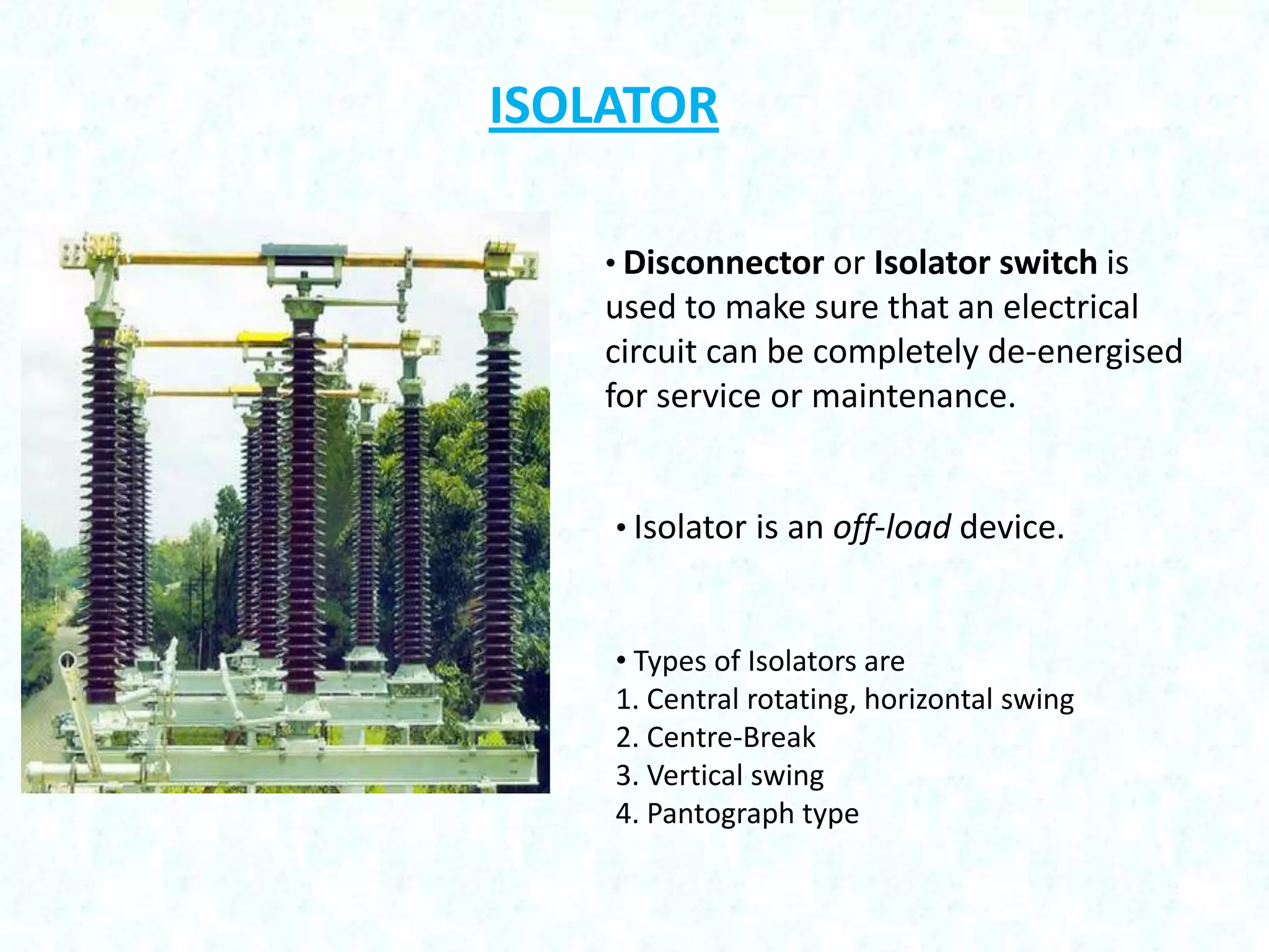 presentation on substation layout and BUS bar arrangement. | PPTX