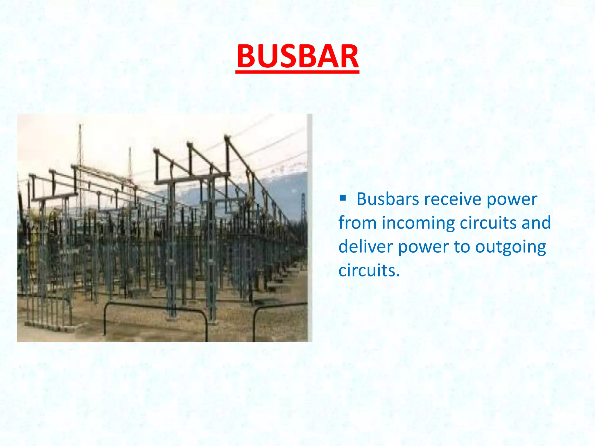 presentation on substation layout and BUS bar arrangement. | PPTX