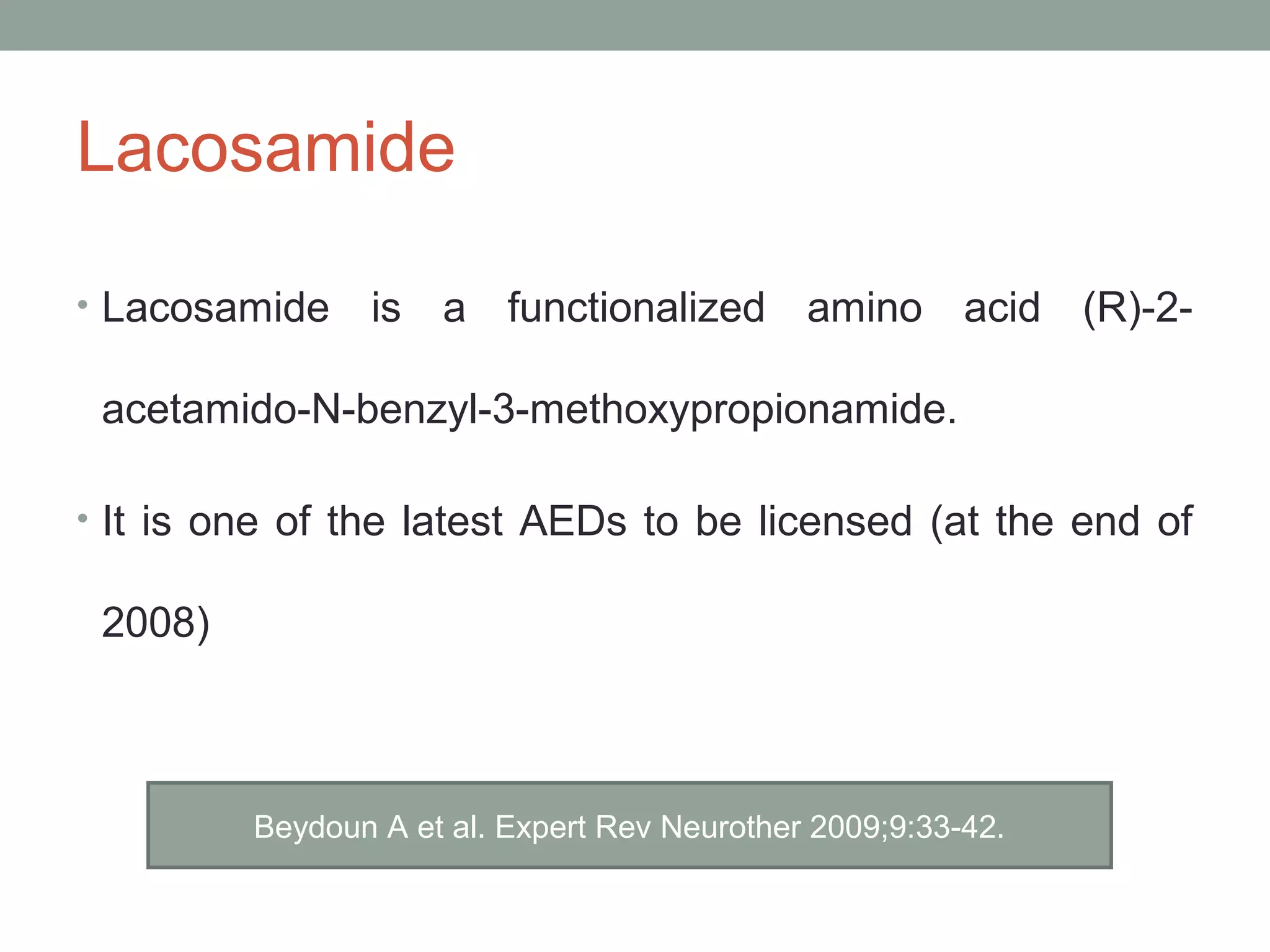 New anti epileptic drugs | PPT