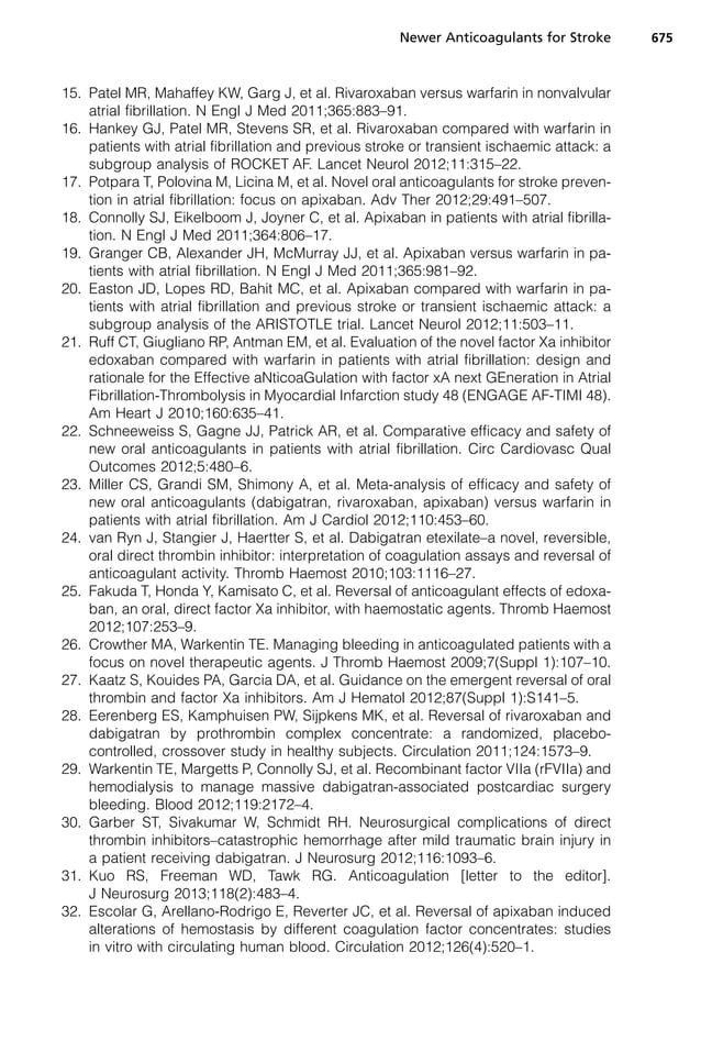 New anticoagulants (dabigatran, apixaban, rivaroxaban) for stroke ...