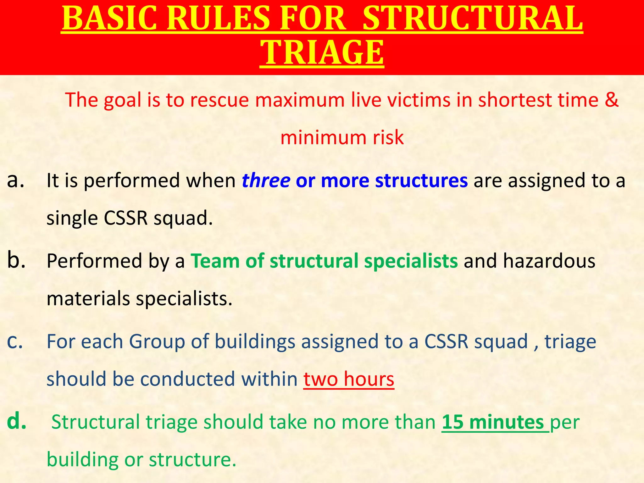 INSARAG MARKING | PPTX