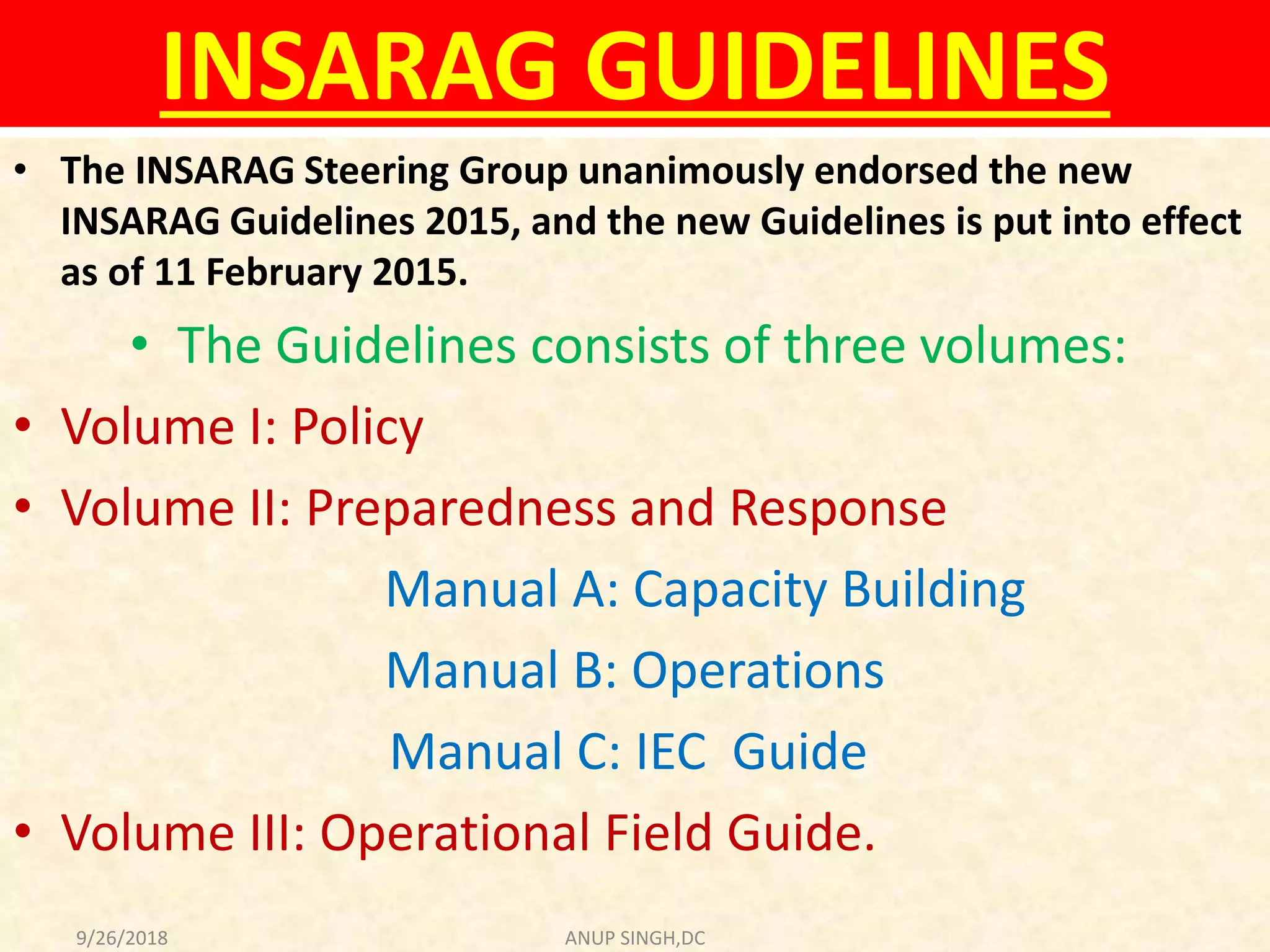 INSARAG MARKING | PPTX