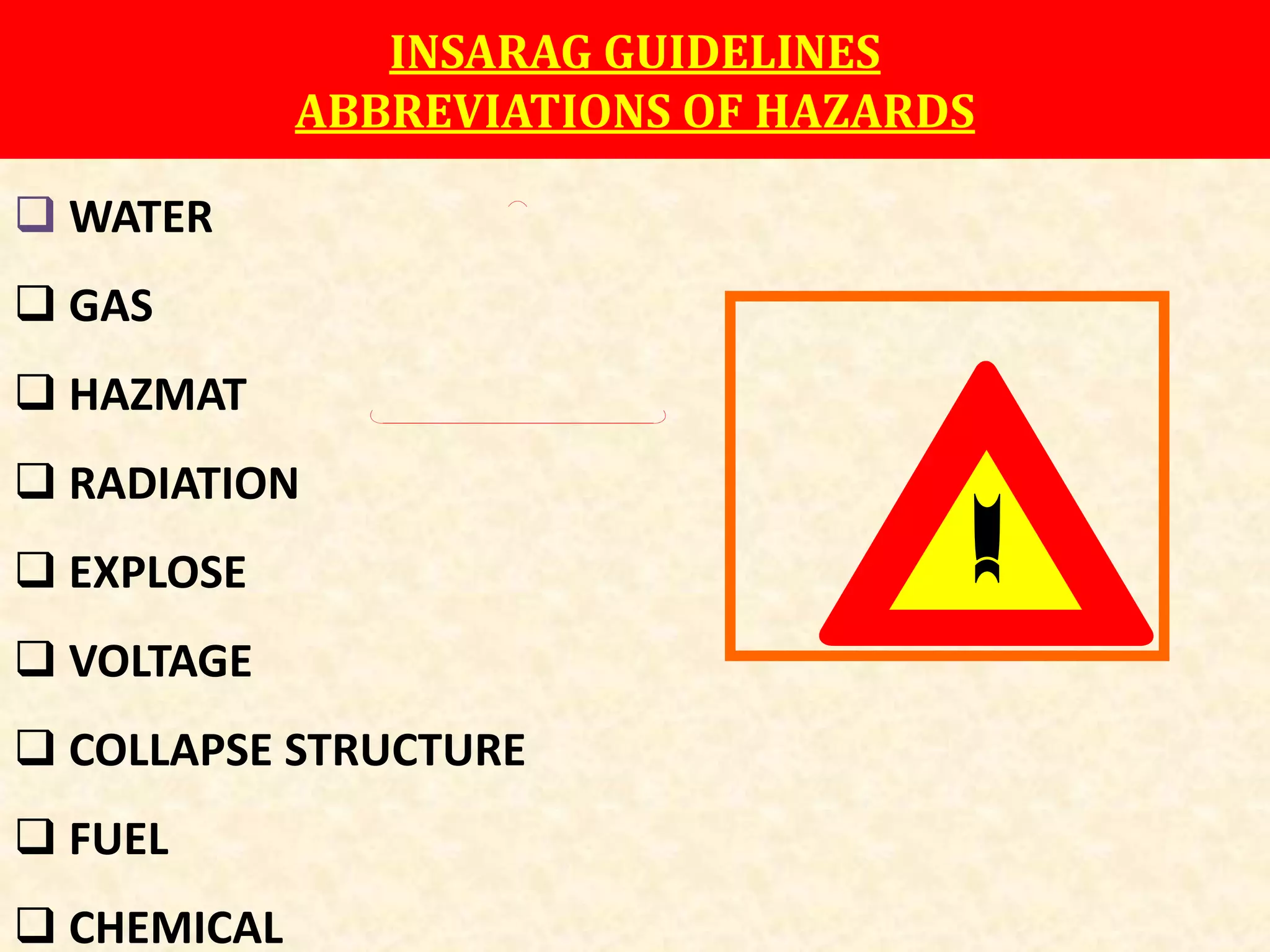 INSARAG MARKING | PPTX